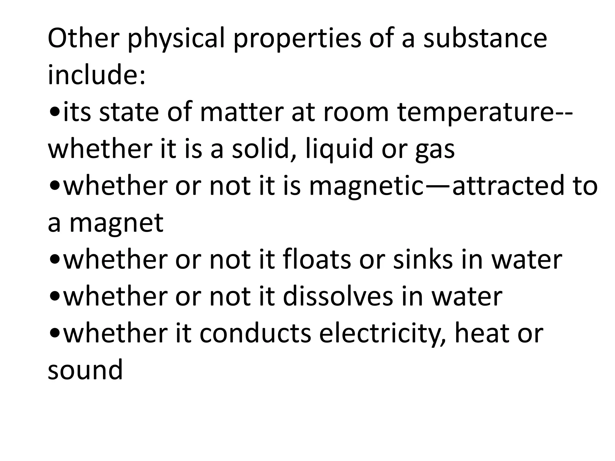 Physical properties of matter..introduction (Teach) | PPTX | Chemistry ...