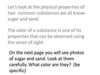 Physical properties of matter..introduction (Teach) | PPTX