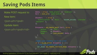 Introduction to the Pods JSON API | PPT