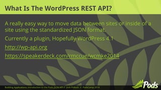 Introduction to the Pods JSON API | PDF | Web Development | Internet
