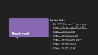 Introduction to the PrintCSS Playground and PrintCSS Cloud | PPT