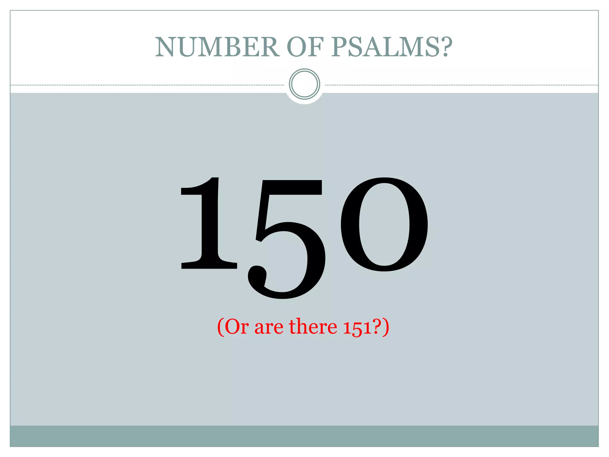 Introduction to Psalms | PPTX