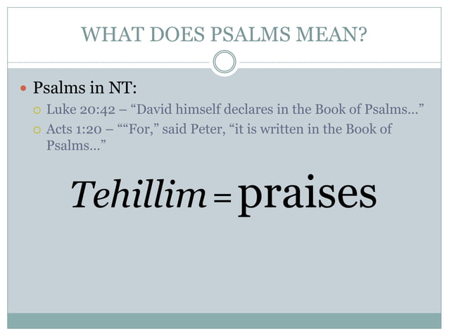 Introduction to Psalms | PPTX