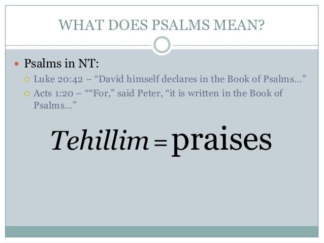 Who Wrote The Psalms