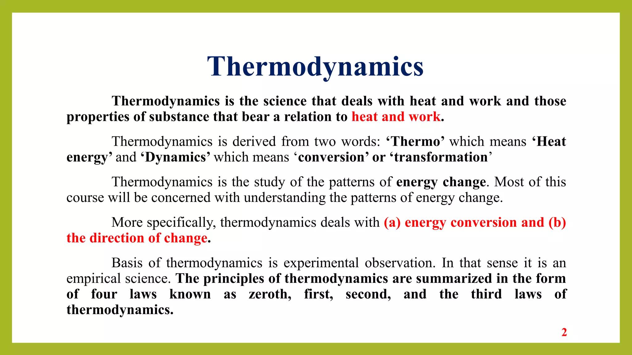 Introduction to thermodynamics | PPTX