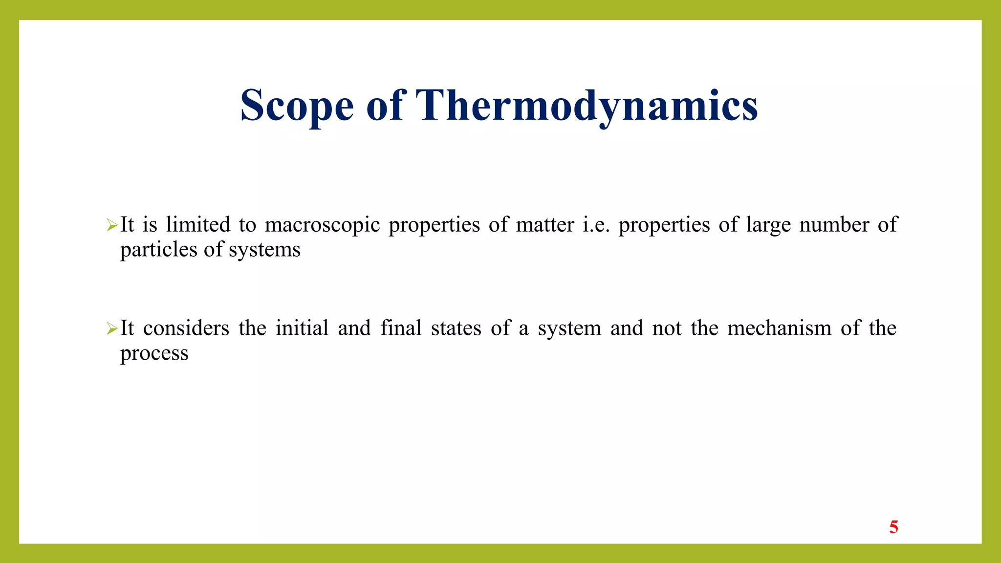 Introduction to thermodynamics | PPTX