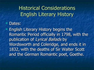 Introductiontothe romanticageofenglishliterature | PPT