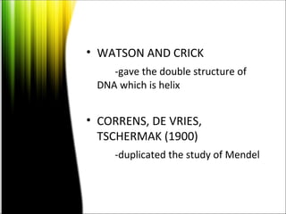 Introduction to the Science of Genetics | PPT