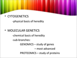 Introduction to the Science of Genetics | PPT