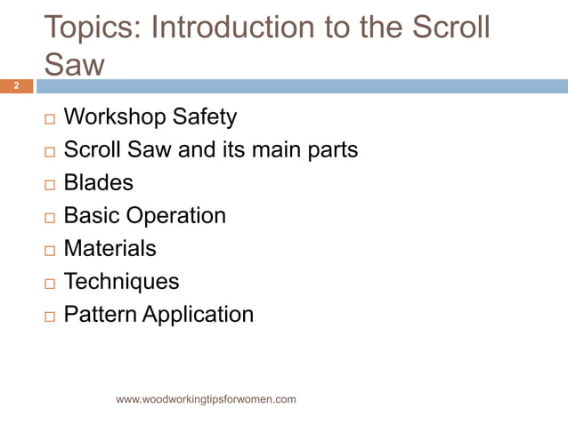 Introduction to the scroll saw | PPTX | Woodworking | Arts and Crafts