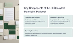 SEC Incident Materiality Playbook | PPTX