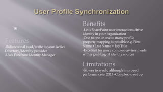 Introduction to the sharepoint 2013 userprofile service By Quontra | PPTX | Social Networking ...
