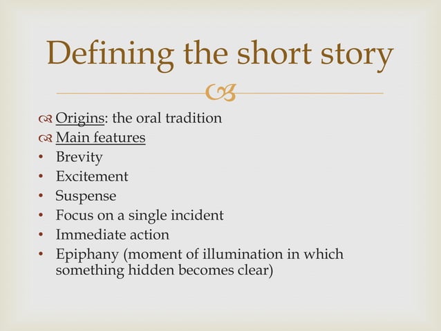 Introduction to the short story Example: Hemingway’s The Killers | PPT