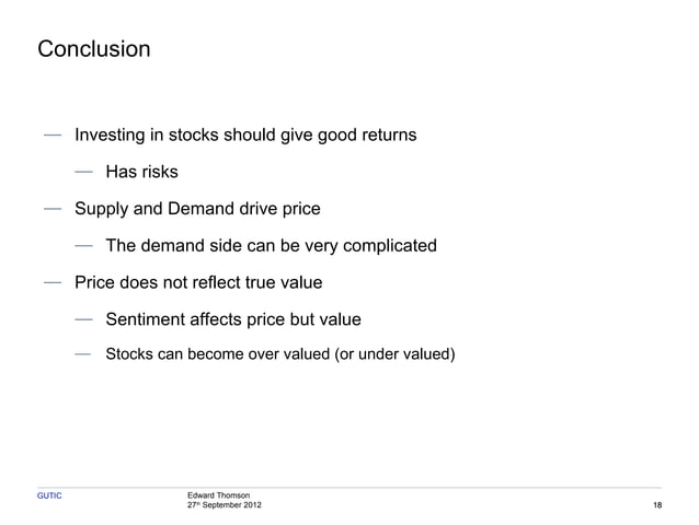 Introduction to the stock market | PPT