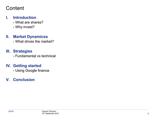 Introduction to the stock market | PPT
