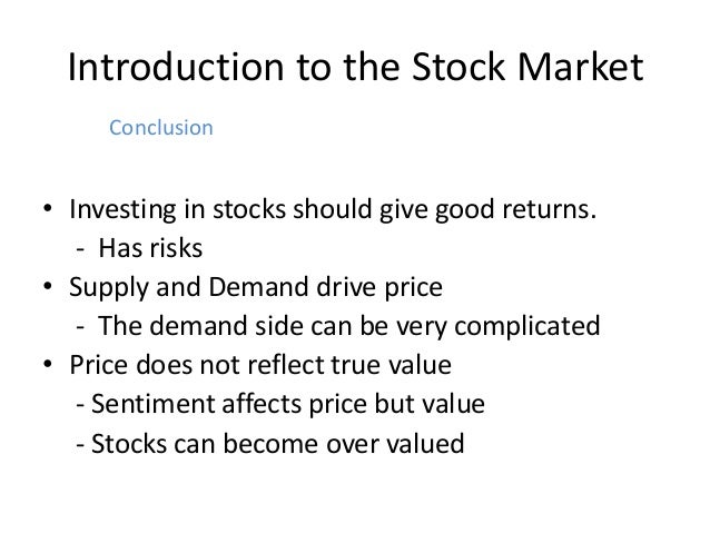 Introduction to the stock market