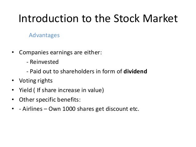 Introduction to the stock market