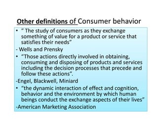 Introduction to the study of consumer behavior | PDF