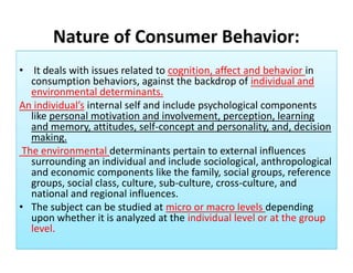 Introduction to the study of consumer behavior | PDF
