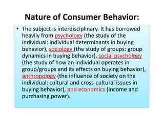 Introduction to the study of consumer behavior | PDF