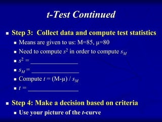 Introduction to the t test | PPTX