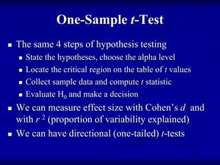 Introduction to the t test | PPTX