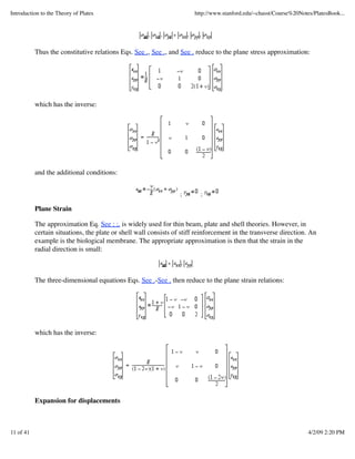 Introduction to the theory of plates | PDF