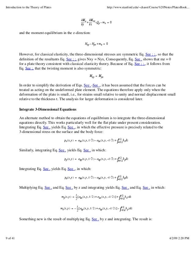 Introduction to the theory of plates