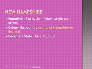 Introduction to the thirteen colonies | PPT