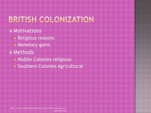 Introduction to the thirteen colonies | PPT
