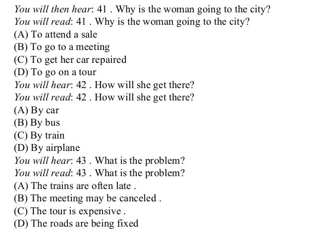 Introduction to the toeic test