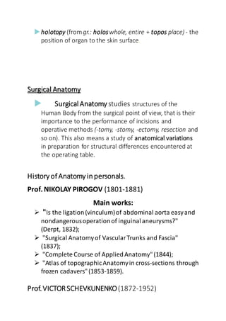 Introduction to the topographical anatomy and operative sugery | DOCX ...