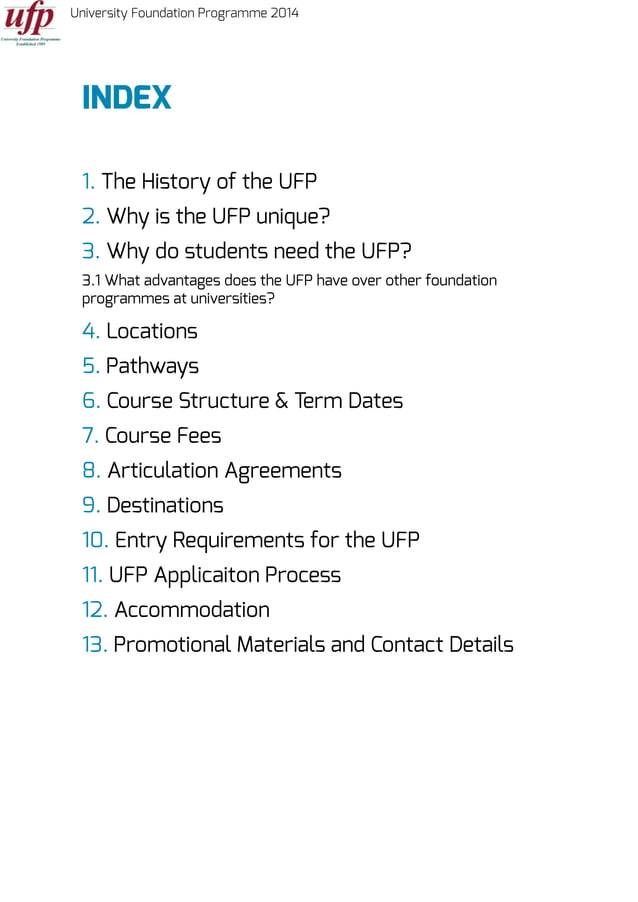 David Game UFP Introduction to the ufp | PDF