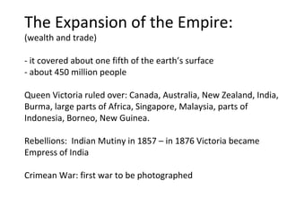 Introduction to the victorian age per classe 5L | PPT