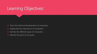 Introduction to the world of computers | PPTX