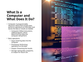 INTRODUCTION TO THE WORLD OF COMPUTERS #1.pptx