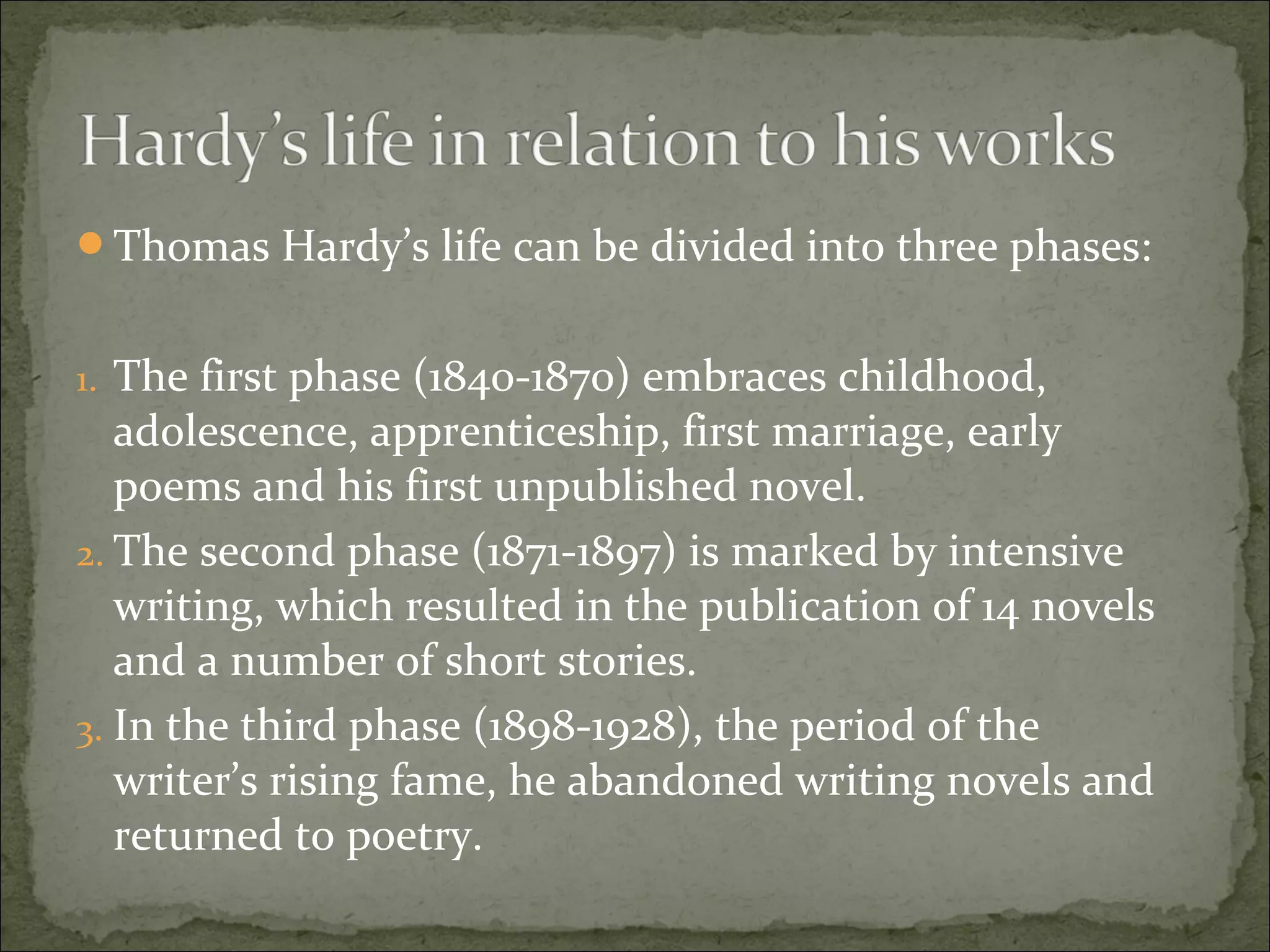 Introduction to Thomas Hardy | PPT