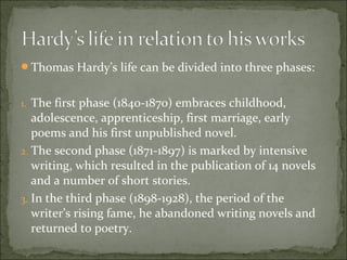 Introduction to Thomas Hardy | PPT