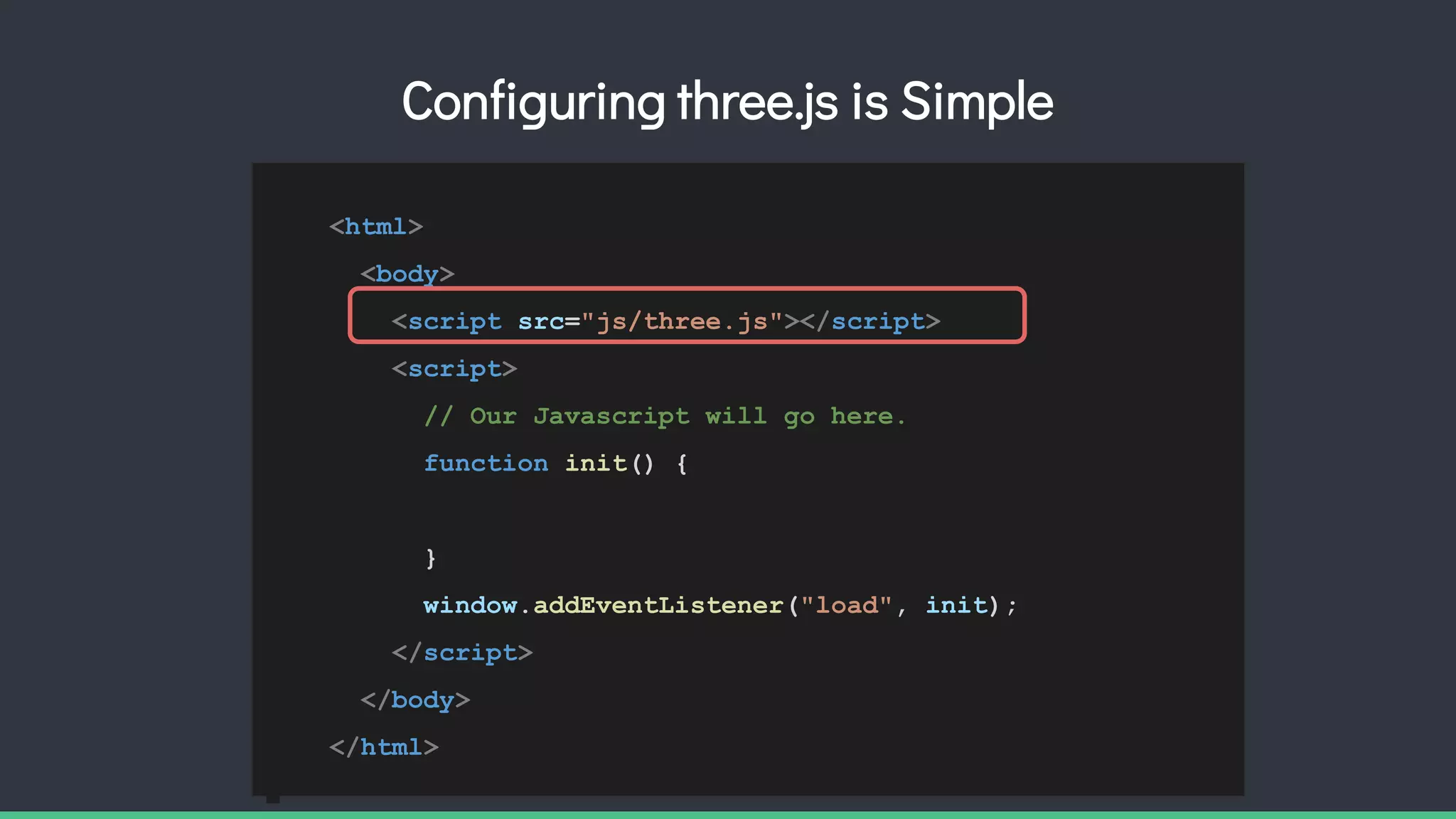 Introduction to three.js