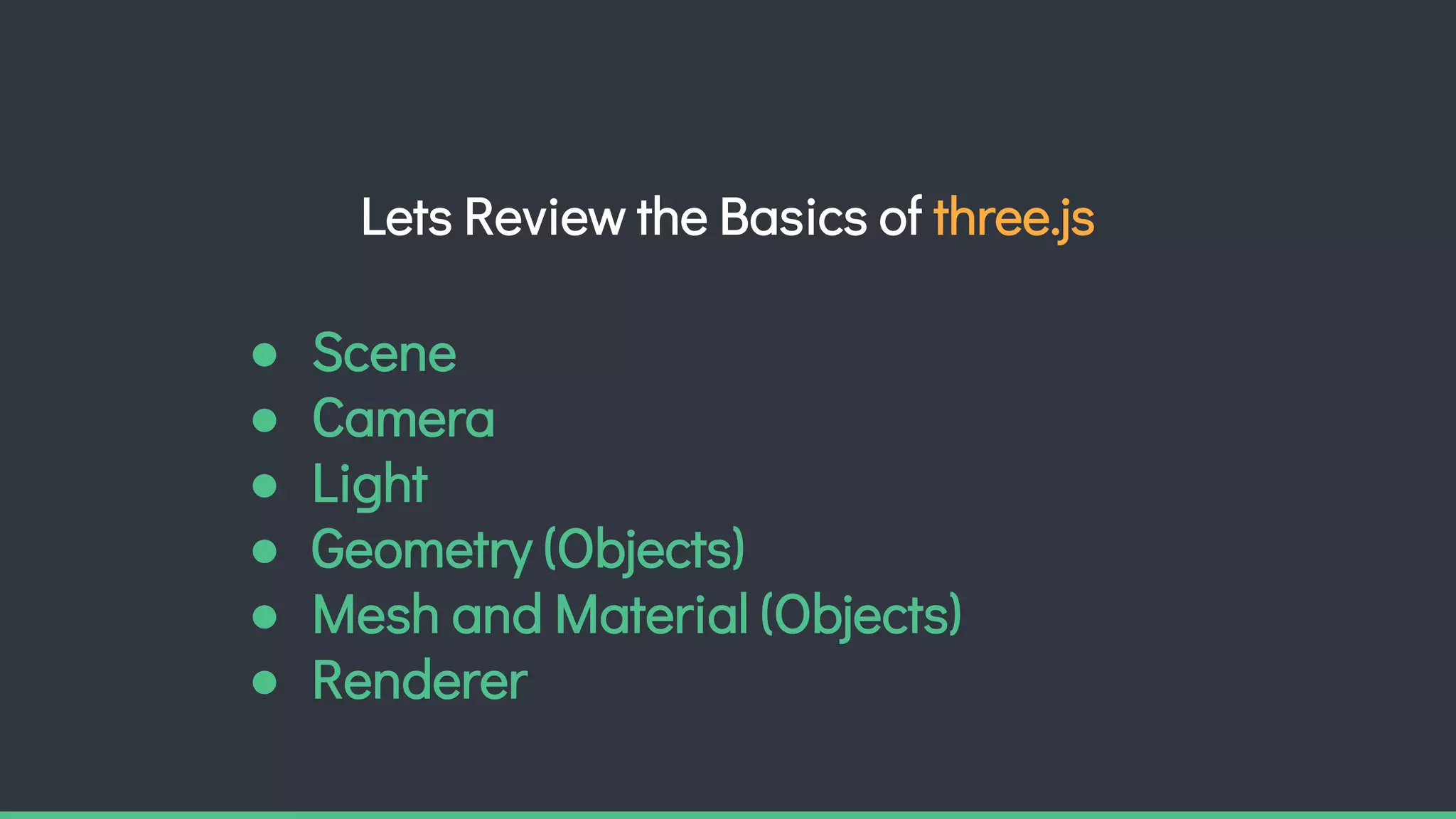 Introduction to three.js