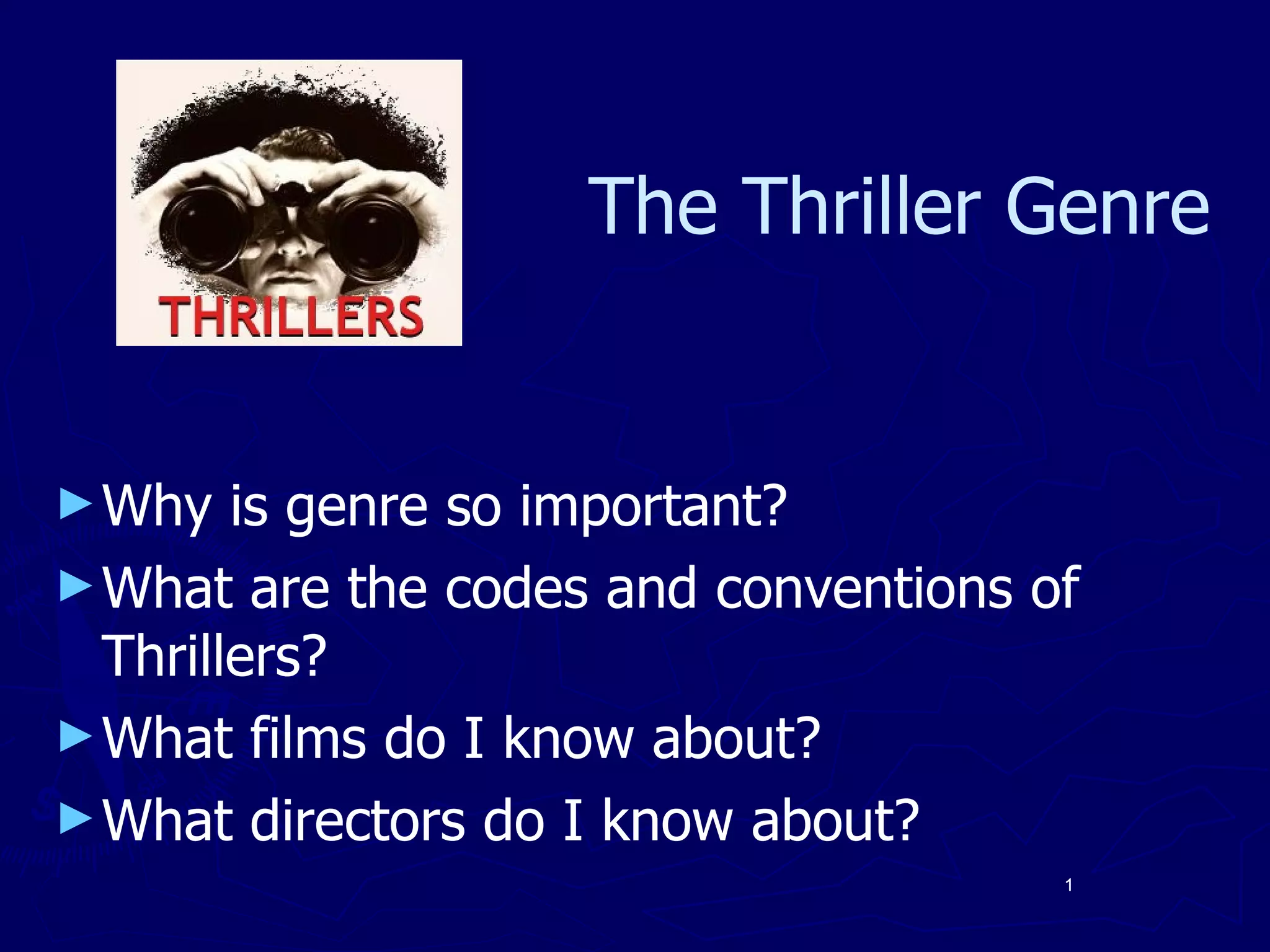 Introduction to thriller final | PPT