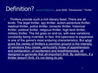 Introduction to thriller final | PPT | Movies | Entertainment