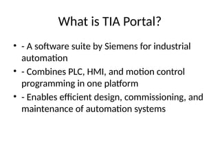 Introduction to TIA Portal A Comprehensive Guide to Siemens' Totally ...