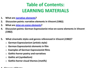 Learning Materials - Film Elements | PPTX