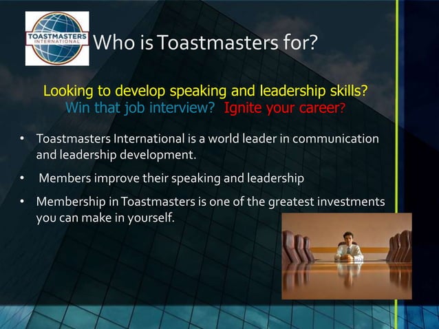 Introduction to Toastmasters | PPT