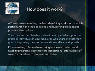 Introduction to Toastmasters | PPTX
