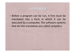 Introduction to toc and compiler | PDF