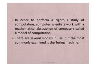 Introduction to toc and compiler | PDF