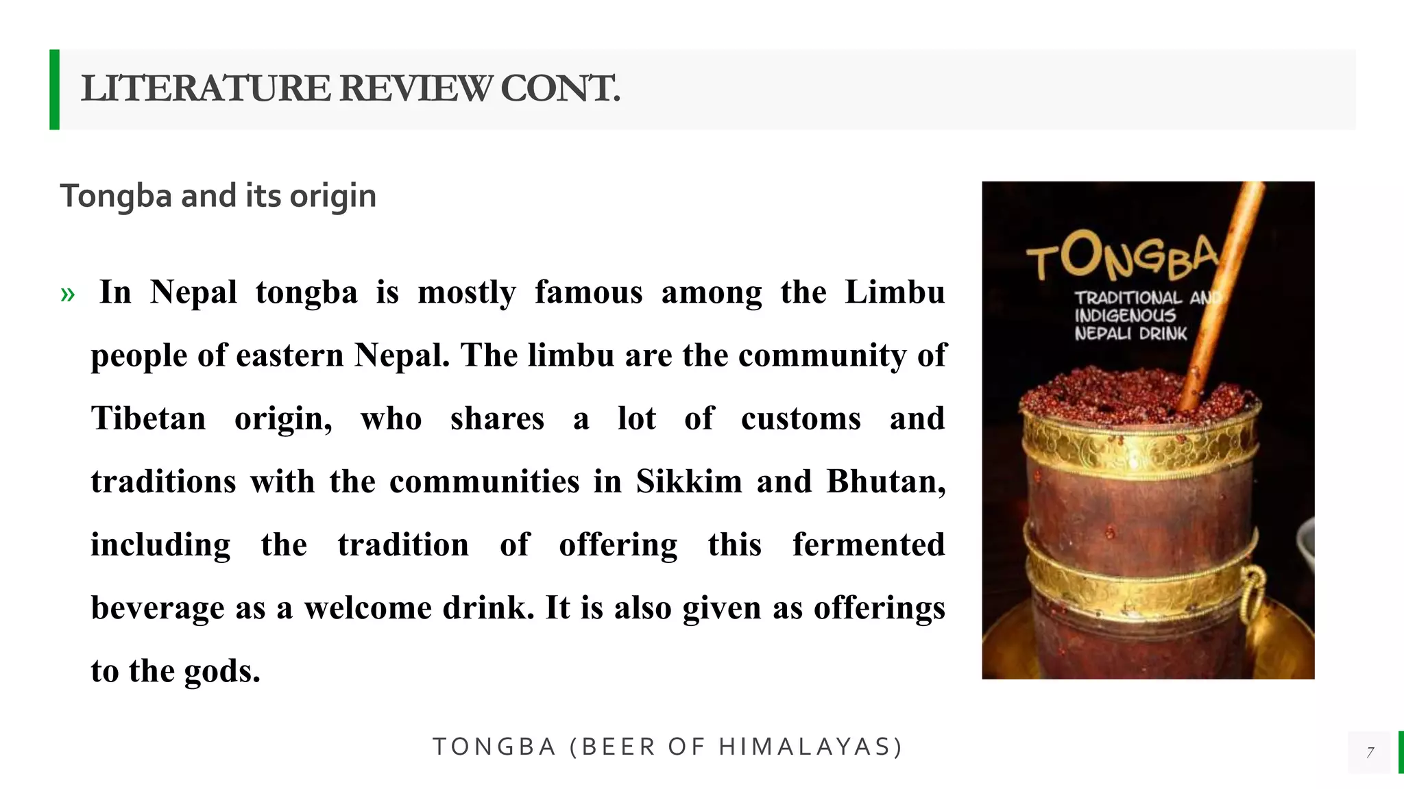 TONGBA - BEER OF HIMALAYAS | PPTX