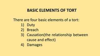 Introduction to tort by sehrish saba raja advocate | PPT